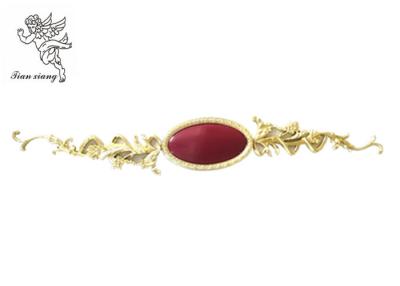 China Casket Hardware Kit Red Emerald Flower , Casket Ornaments TX - Flower 8# for sale