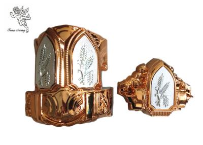 China Brass Color  Plastc Material  Funeral Casket Corner with  Silver Wheat  Steel bar for sale