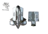 China Silver  Plastic Material Funeral  Decorative Casket Corner with  Steel bar for sale