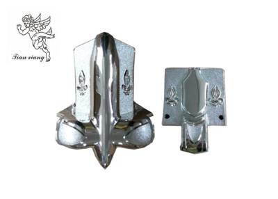 China Silver  Plastic Material Funeral  Decorative Casket Corner with  Steel bar for sale