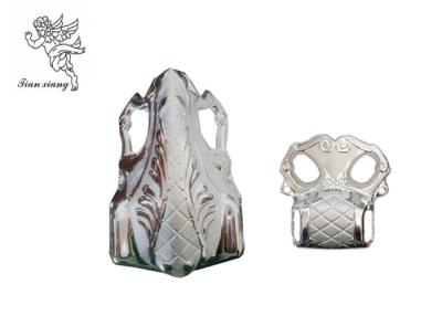 China Silver Color  PP  Material Funeral Coffin Furniture Casket Corner with  metal tubes for sale