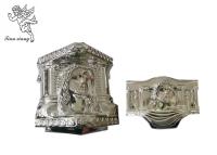 China Silver Plastic Coffin Decoratin , Funeral Decorative Parts Of A Casket Christ Model for sale