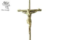 China Gold Jesus Casket Cross Size 37×13.7 Cm , Jesus 3 # Coffin Cross PP Material for sale