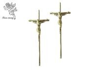 China Gold Jesus Casket Cross Size 37×13.7 Cm , Jesus 3 # Coffin Cross PP Material for sale