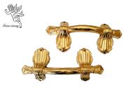China Funeral Decoration Casket Handles Wholesale , Golden Adult Coffin Handles H9004 for sale