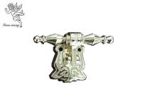 China Funeral Swing Coffin Handles With Short Tube , Pale Gold H9023 - 1 Casket Handle Hardware for sale