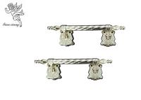 China Metal Casket Swing Handle Zinc Alloy Material Strong Coffin Hardware European Style for sale