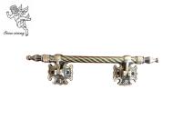 China Antique Brass Metal Casket Handle Zamak Decoratio Europe Style With Steel Twist Tube for sale