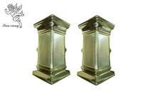 China Coffin Swing Handle Decoration Coffin Corner PP Material Pale Gold Coffin Accessories for sale