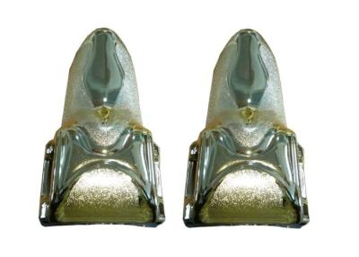 China Gold Plastic Funeral Casket Fitting Coffin Parts With Coating Film for sale