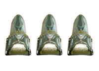 China Gold Plastic Funeral Casket Fitting Coffin Parts With Coating Film for sale
