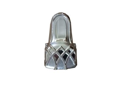 China Sliver Coating Film Plastic Funeral Casket Fitting Coffin Parts With Pineapple Pattern for sale