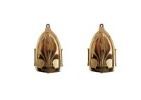 China Polished Gold Coffin Parts Injection Molding 62cm X 54cm X 38cm For Casket Decoration for sale
