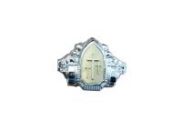 China Customized Cross Piece Coffin Parts With Gold Cross Slice Copper Color ABS Material for sale