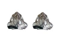 China Silver Plastic Casket Hardware , Casket Corner Coffin Accessories Injection Molding for sale