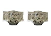 China American Style Coffin Fittings ABS / PP Casket Corner With Silver - Plate TX - Christ B# for sale