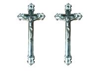 China PP Recycle Plastic Jesus Cross , Coffin Decoration Casket Crucifix 38.5 × 18.5 Cm for sale