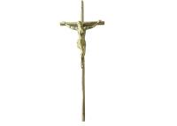 China Casket Surface Decoration Funeral Crucifix 37 × 13.7 Cm Gold Jesus Casket Cross for sale