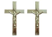 China Silver Color Plastic Jesus Coffin Crucifix Size 24 × 14 Cm For Funeral Casket for sale