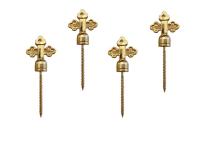 China Funeral Decoration Coffin Screw 5#  Matching With Brackets Gold Cross Shaped for sale