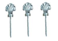 China Silver Plastic And Metal Coffin Accessories , Funeral Casket Hardware Screw For Casket Lid for sale