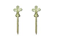 China ElectroPlating Zinc Coffin Screw 10# Funeral Hardware Cross Shaped Decoration for sale