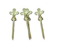 China ElectroPlating Zinc Coffin Screw 10# Funeral Hardware Cross Shaped Decoration for sale
