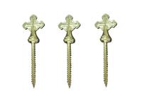 China Cross Shaped Decoration Screw In Coffin , Zinc Coffins And Caskets Accessories for sale