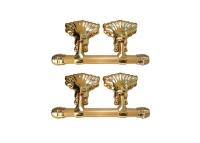 China Pale Gold Adult Coffin Swing Handle African Style ABS / PP Plastic Material for sale