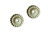 China Gold Round Shape Parts Of A Coffin , Funeral Decoration Casket Accessories Bracket for sale