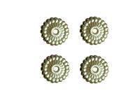 China Gold Round Shape Parts Of A Coffin , Funeral Decoration Casket Accessories Bracket for sale