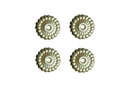 China Gold Round Shape Parts Of A Coffin , Funeral Decoration Casket Accessories Bracket for sale