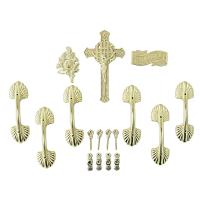 China Pale Gold Funeral Plastic Coffin Handles African Style H9003 Customized for sale