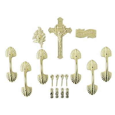 China Pale Gold Funeral Plastic Coffin Handles African Style H9003 Customized for sale