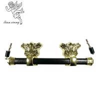 China Ornate Engraved Gold Casket Swing Handle Funeral Casket Hardware Fitting  for sale