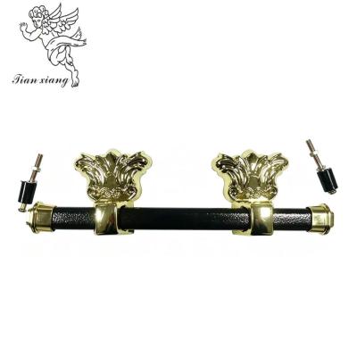 China Ornate Engraved Gold Casket Swing Handle Funeral Casket Hardware Fitting  for sale