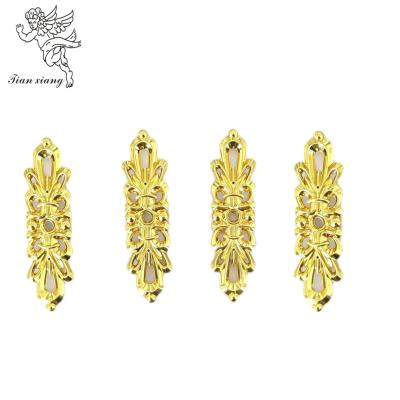 China Long Vertical Floral Carved Electroplated Plastic Bracket Of Funeral Coffin Decoration Hardware Suppliers for sale