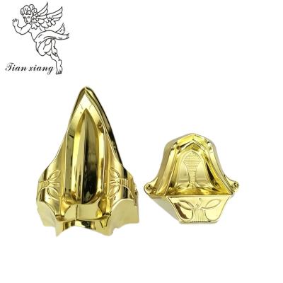 China Gold Plated Plastic Casket Hardware Coffin Corner Guard  Funeral Coffin Fitting for sale