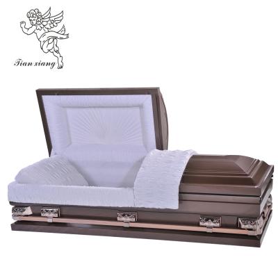 China Stylish Metal Burial Case With Decorable Surface Durable And Customizable for sale