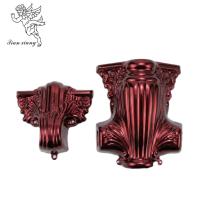 China Adult Funeral Metal Casket, Metallic Rose Gold Surface, Pink Pleated Linen Set for sale