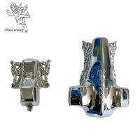 China Polished Silver Metal Casket, White Ruched Fabric Bedding, Western Burial Coffin for sale