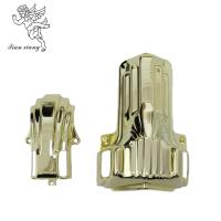 China Metal Stainless Steel Casket Customizable Interior For Funeral Swing Handle for sale