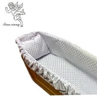 China Metal Stainless Steel Casket Customizable Interior For Funeral Swing Handle for sale