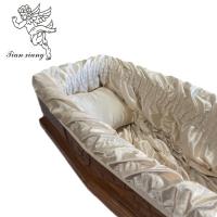 China Metallic Rose Gold Metal Casket,  Adult Funeral Coffin for sale