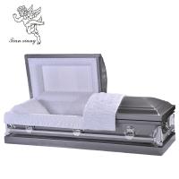 China Customizable Interior Metal Casket For Obsequies Decorable Surface for sale