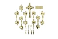 China Plastic Funeral Coffin Handles African Style H9002 Set Customized In Gold Color for sale