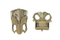 China PP Plastic Material Silver Casket Corner  Coffin Parts  With Steel Bars for sale