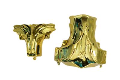 China Coffin Parts Casket Corner Plastic Funeral Furniture For South America for sale