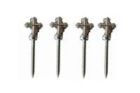 China ElectroPlating Zinc Coffin Screw 10# Funeral Hardware Cross Shaped Decoration for sale