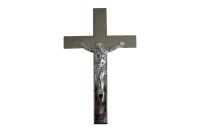 China Silver Color Plastic Jesus Coffin Crucifix Size 24 × 14 Cm For Funeral Casket for sale